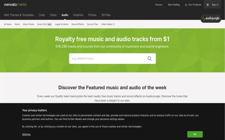 وب سایت AudioJungle و کسب درآمد دلاری - اول پرداخت